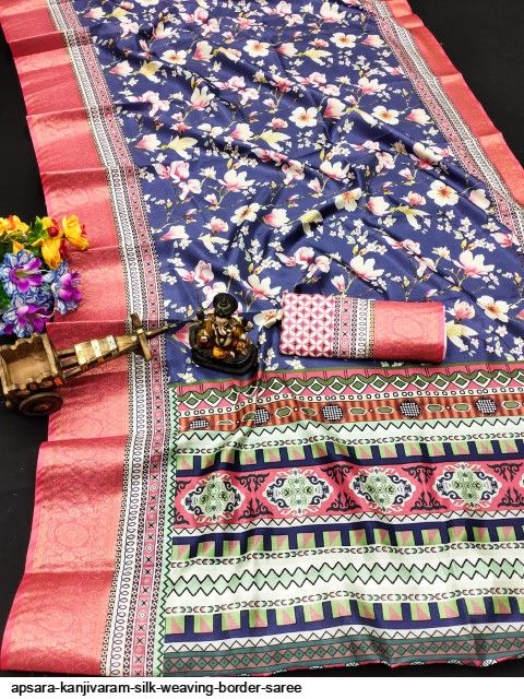 APSARA KANJIVARAM SILK WEAVING BORDER SAREE