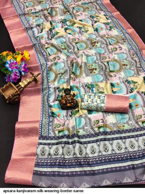 APSARA KANJIVARAM SILK WEAVING BORDER SAREE