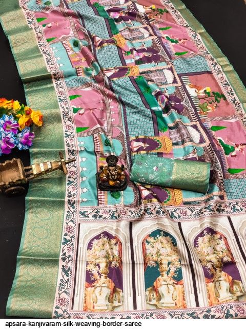 APSARA KANJIVARAM SILK WEAVING BORDER SAREE