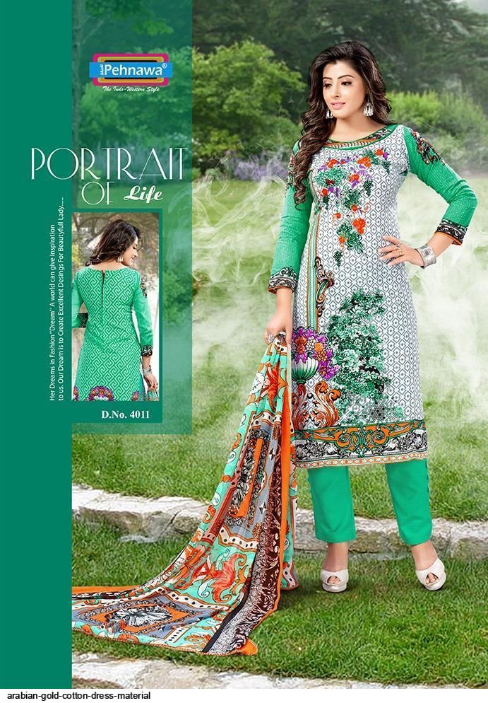 ARABIAN GOLD COTTON DRESS MATERIAL