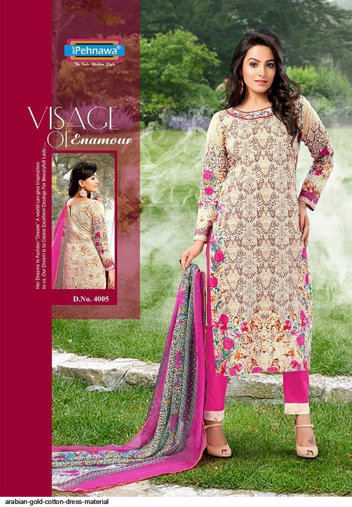 ARABIAN GOLD COTTON DRESS MATERIAL