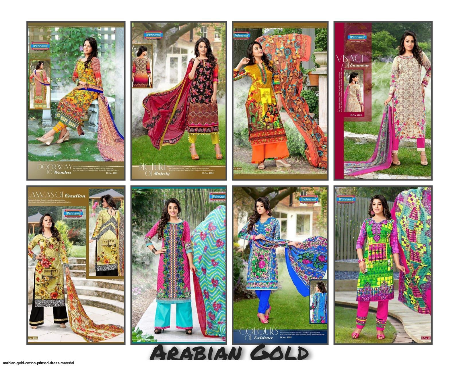 ARABIAN GOLD COTTON Printed DRESS MATERIAL