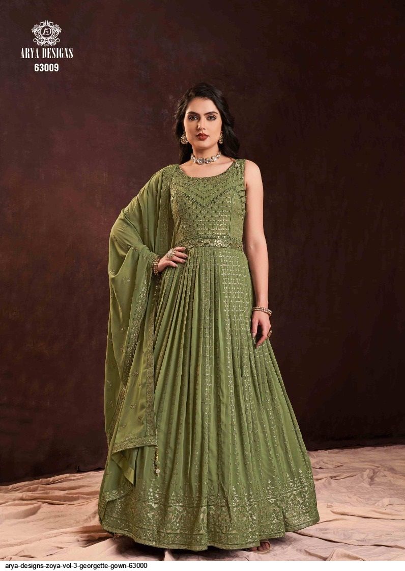 ARYA DESIGNS ZOYA VOL 3 GEORGETTE GOWN 63000