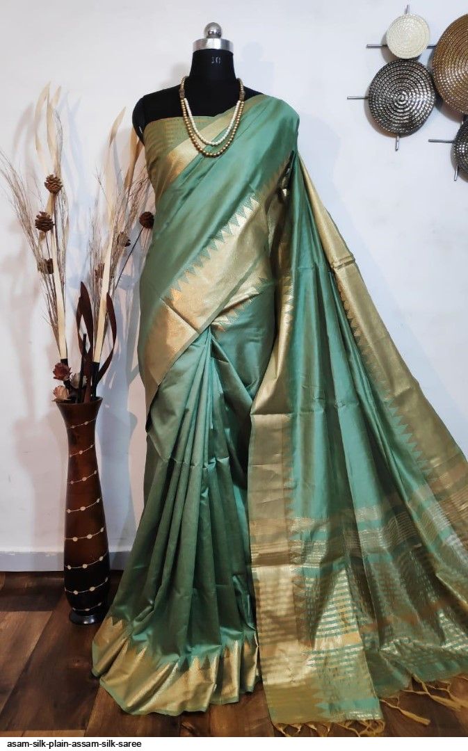 ASAM-SILK PLAIN ASSAM SILK SAREE