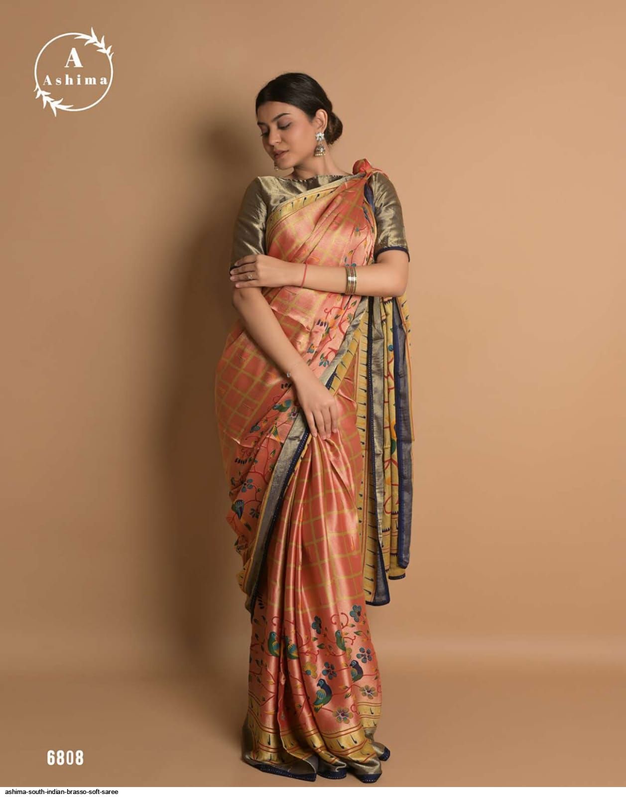 ASHIMA SOUTH INDIAN BRASSO SOFT SAREE