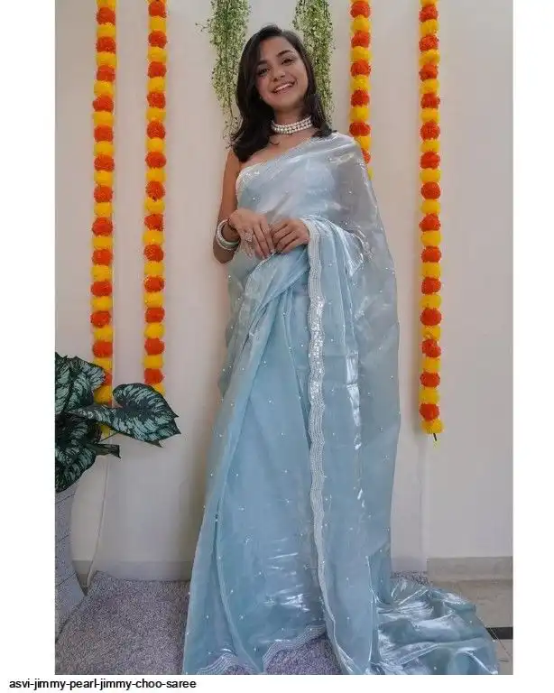 Asvi Jimmy Pearl jimmy choo SAREE