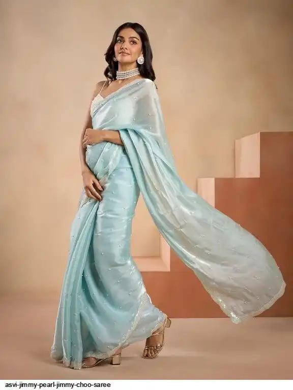 Asvi Jimmy Pearl jimmy choo SAREE