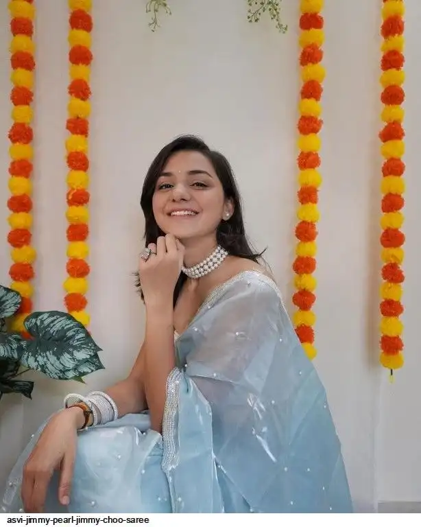 Asvi Jimmy Pearl jimmy choo SAREE