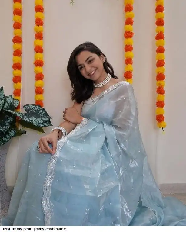 Asvi Jimmy Pearl jimmy choo SAREE