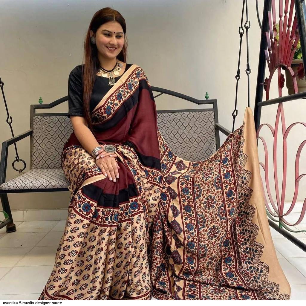 AVANTIKA 5 MUSLIN DESIGNER SAREE
