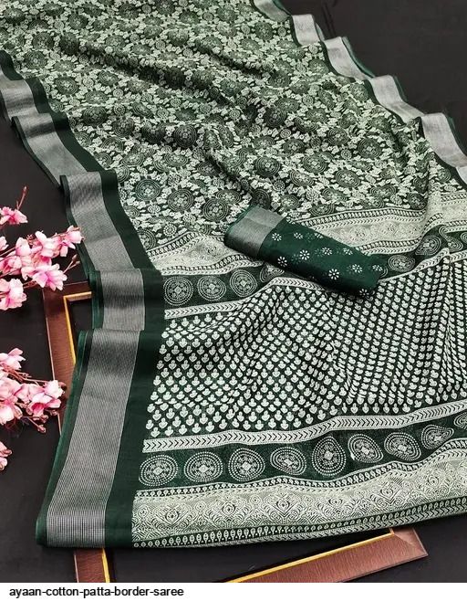 AYAAN COTTON PATTA BORDER SAREE