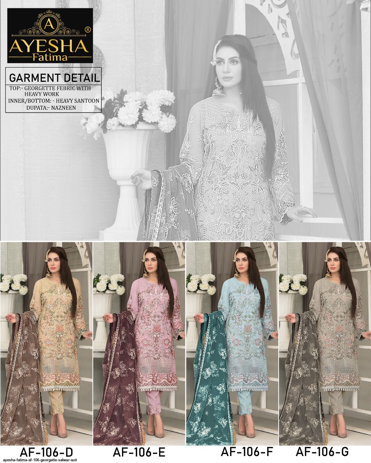 AYESHA FATIMA AF 106 GEORGETTE SALWAR SUIT
