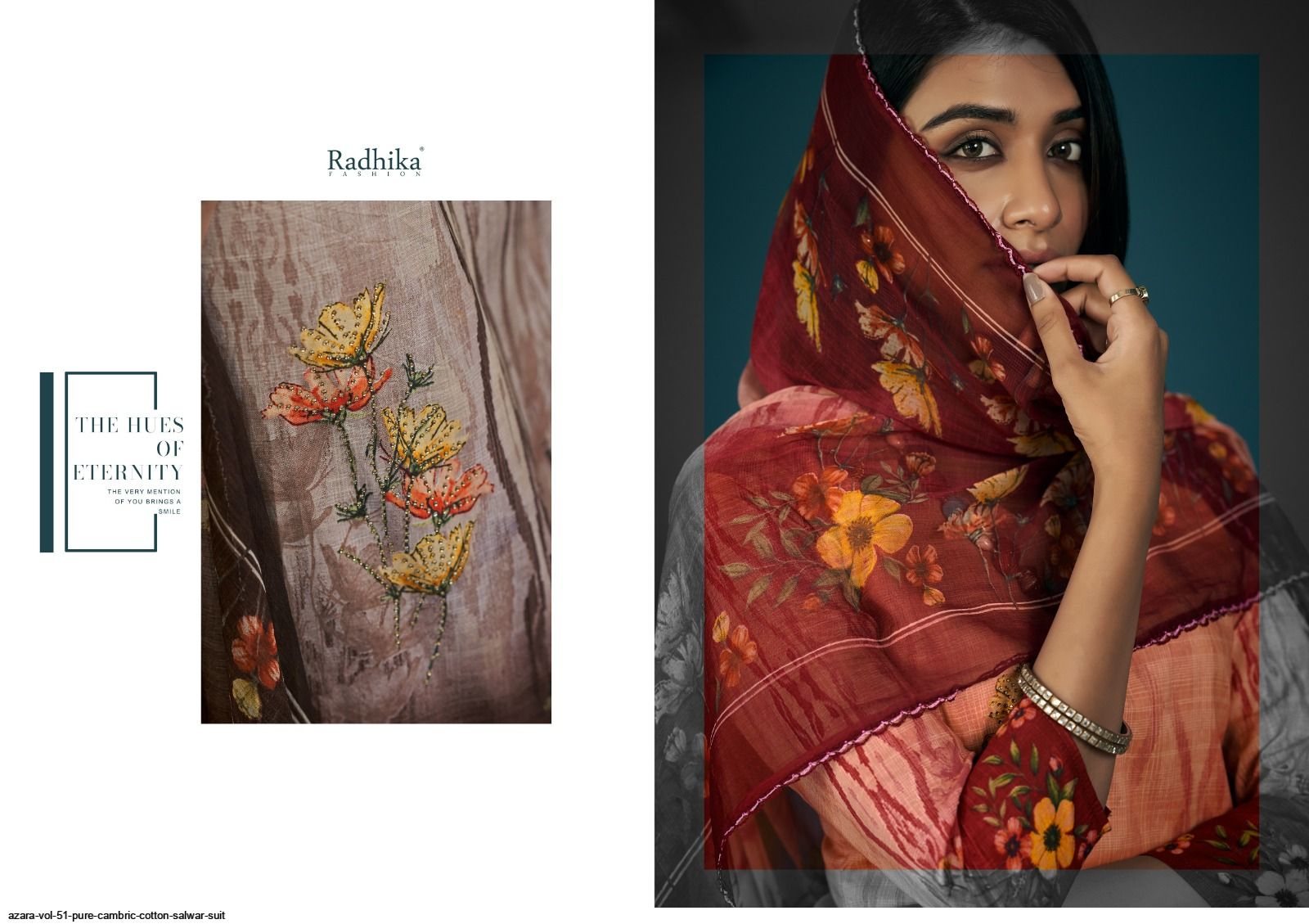 AZARA VOL 51 PURE CAMBRIC COTTON SALWAR SUIT