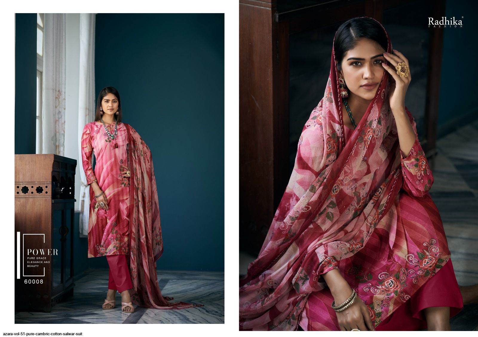 AZARA VOL 51 PURE CAMBRIC COTTON SALWAR SUIT