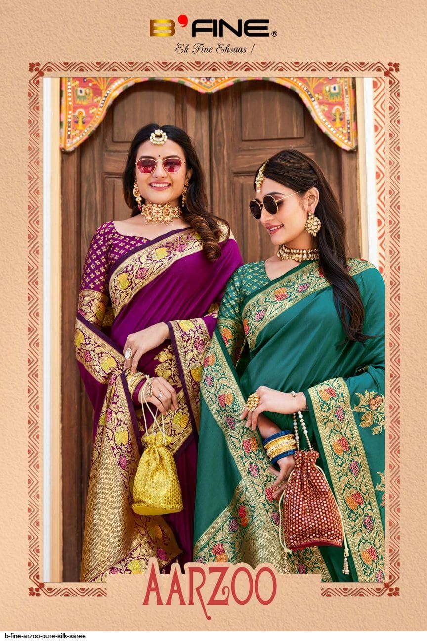 B FINE ARZOO PURE SILK SAREE