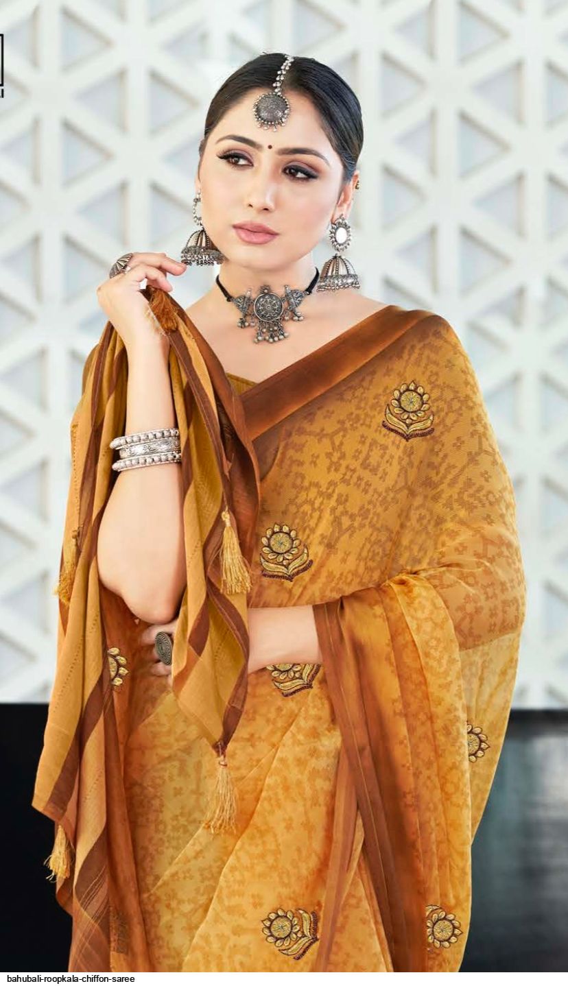 BAHUBALI Roopkala chiffon SAREE