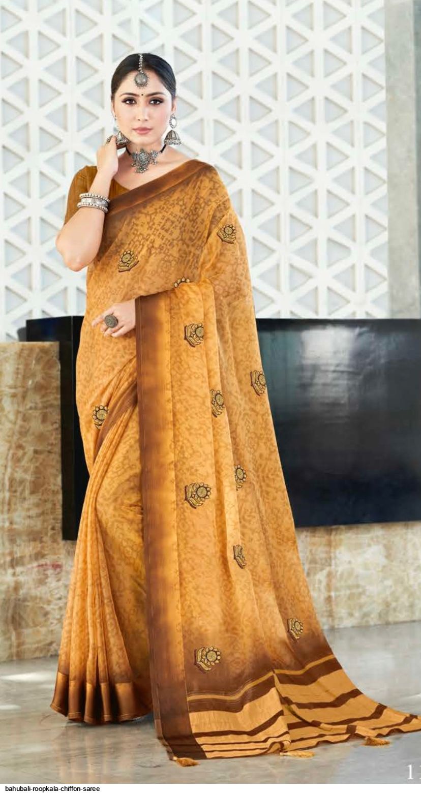 BAHUBALI Roopkala chiffon SAREE