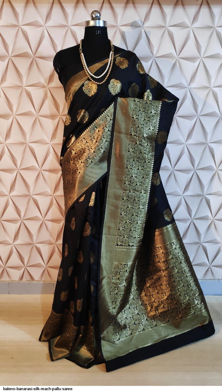 BALENO BANARASI SILK REACH PALLU SAREE
