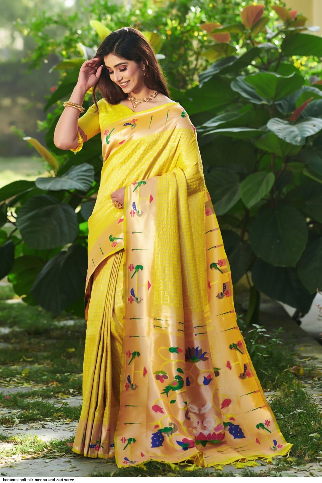 BANARASI SOFT SILK MEENA AND ZARI SAREE
