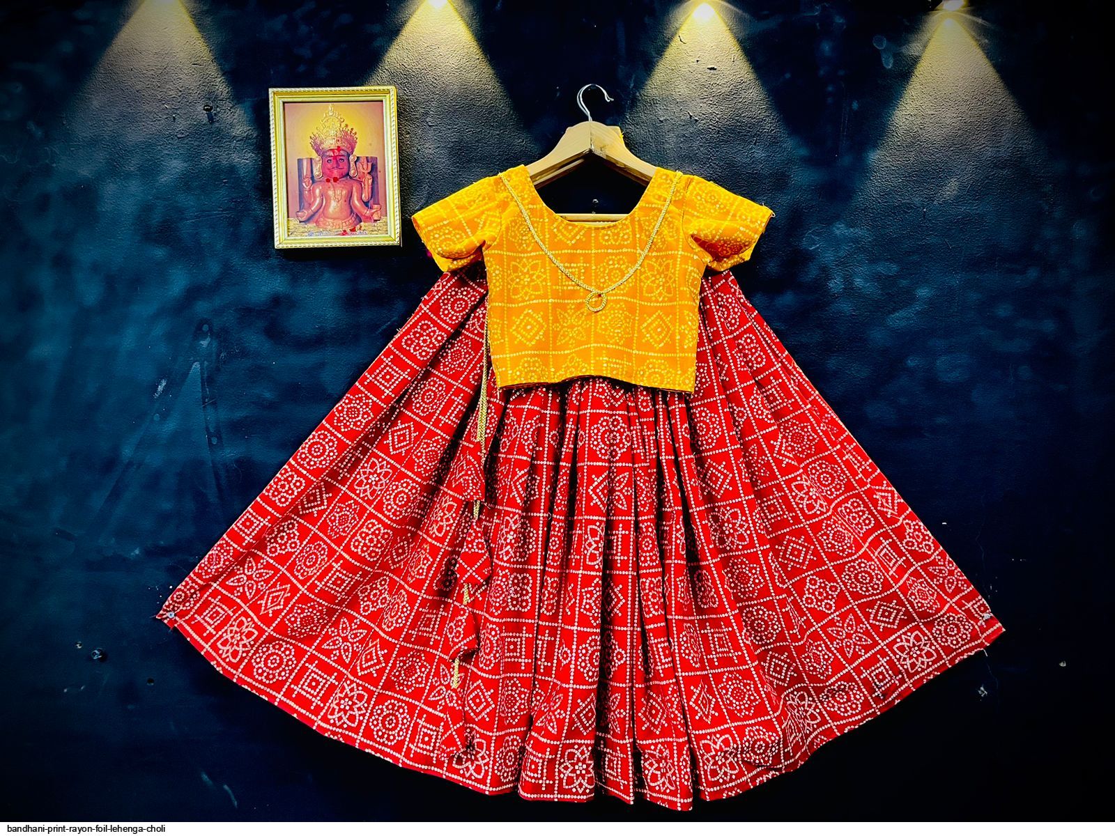 BANDHANI PRINT RAYON FOIL Lehenga choli