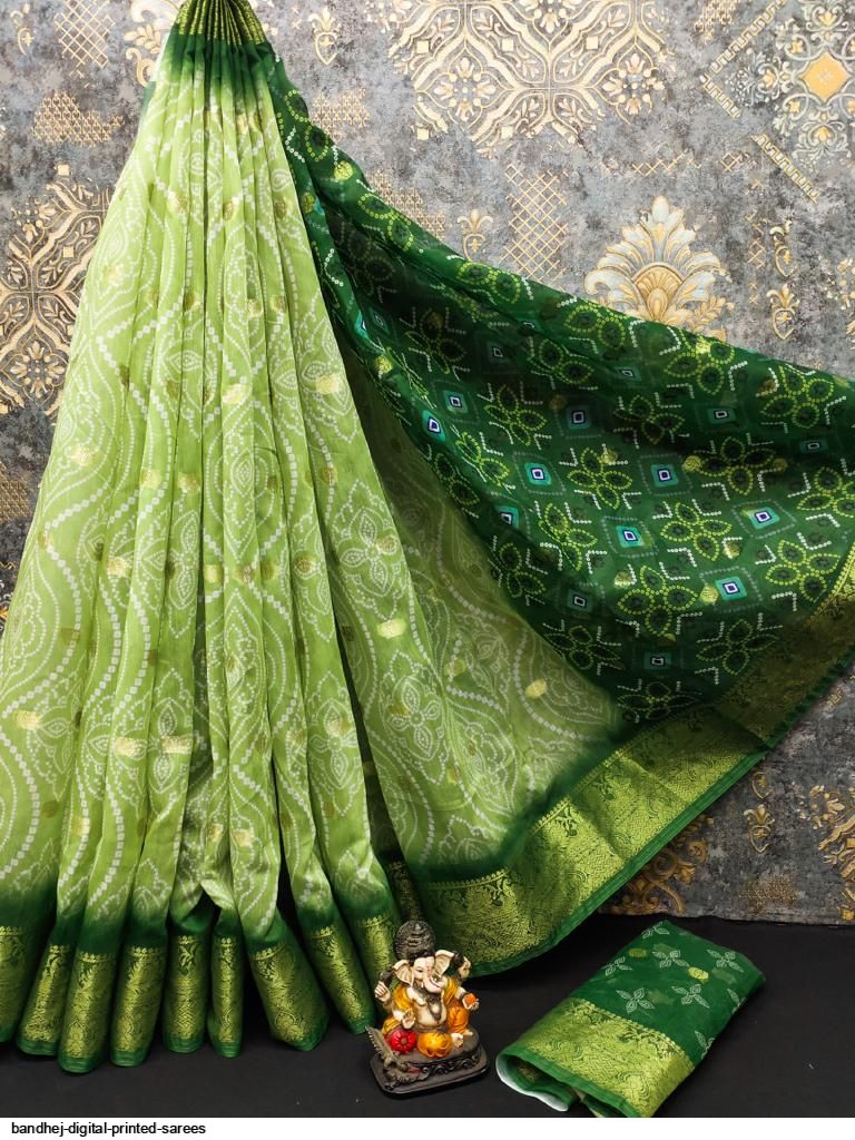 Bandhej Digital Printed sarees