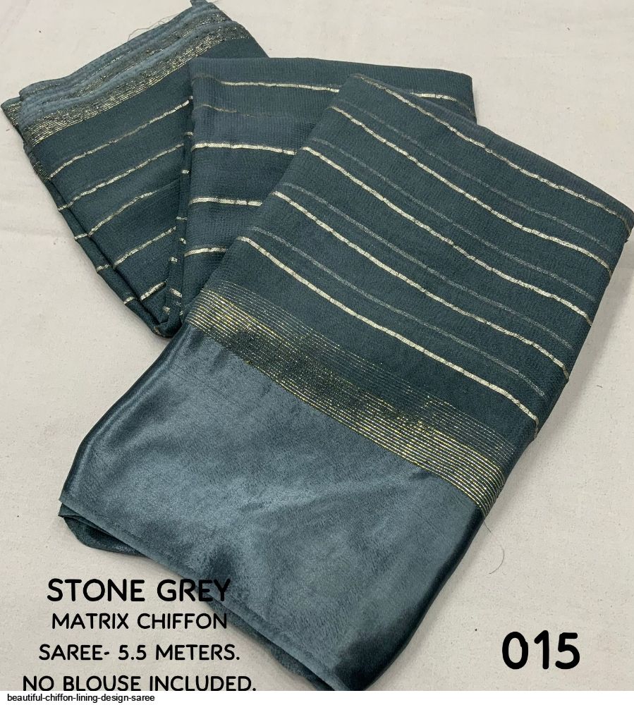 BEAUTIFUL chiffon LINING DESIGN SAREE