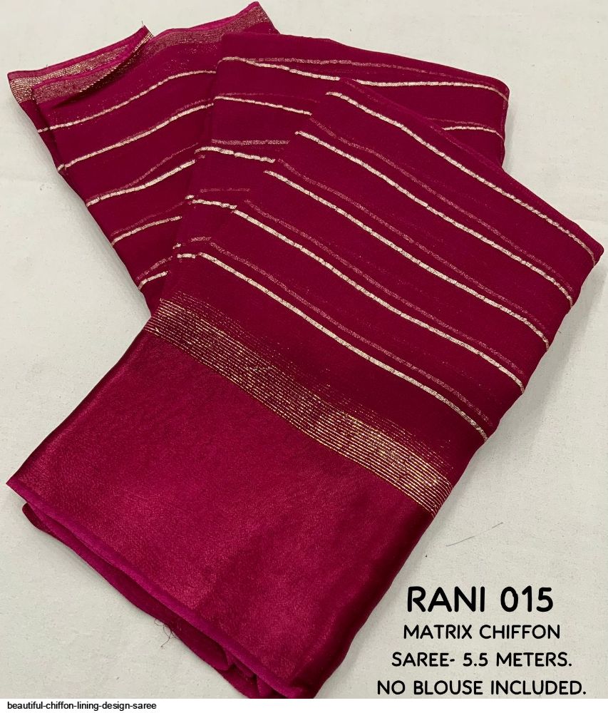 BEAUTIFUL chiffon LINING DESIGN SAREE