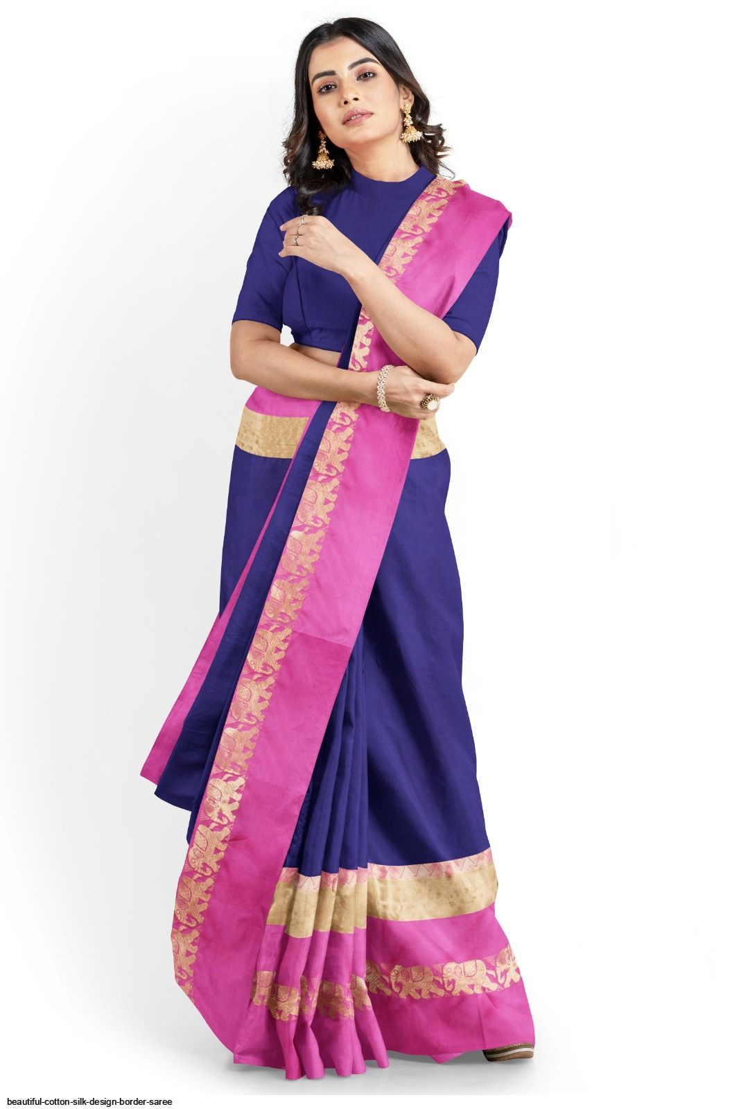 BEAUTIFUL COTTON SILK DESIGN BORDER SAREE