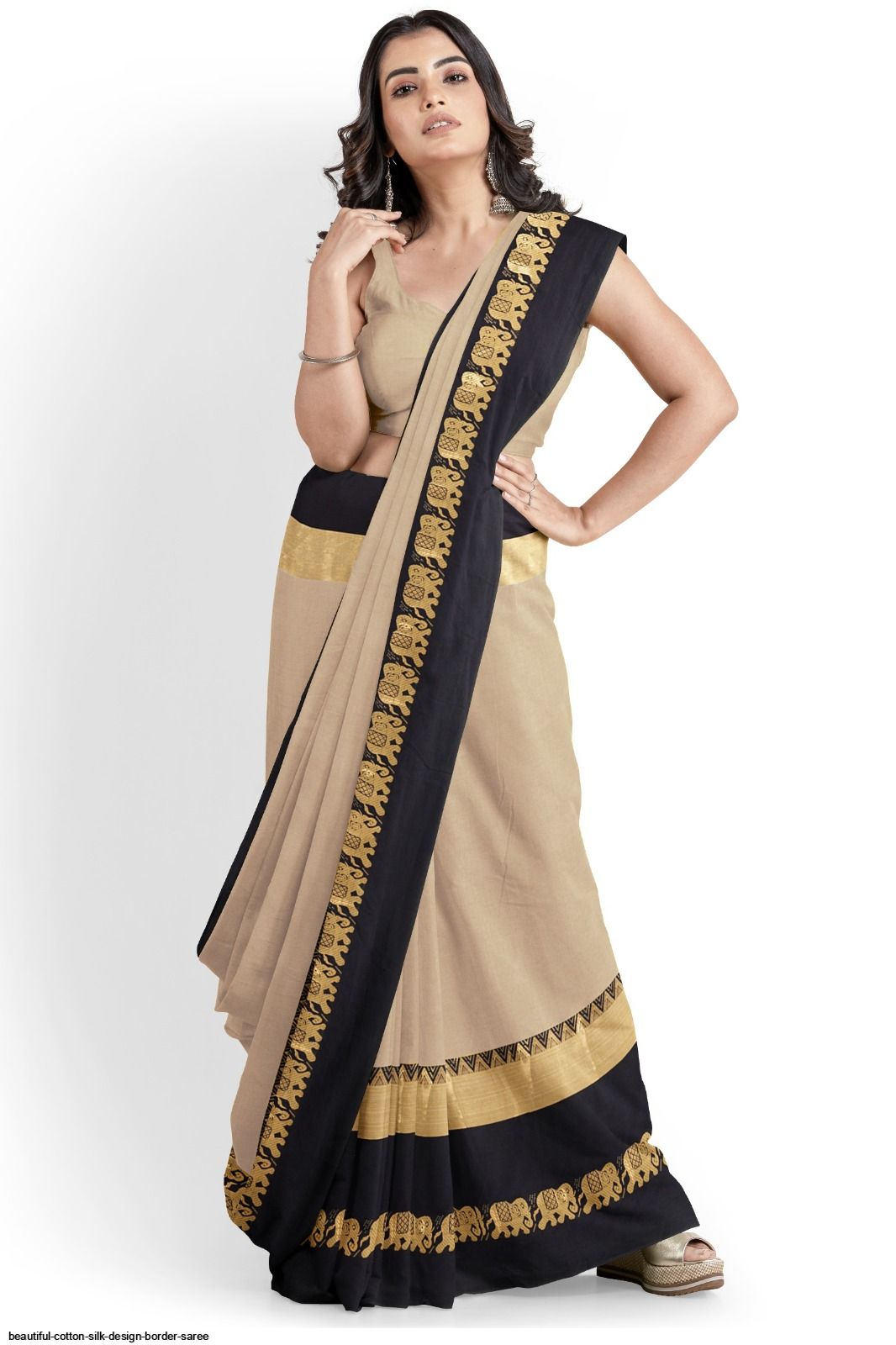 BEAUTIFUL COTTON SILK DESIGN BORDER SAREE