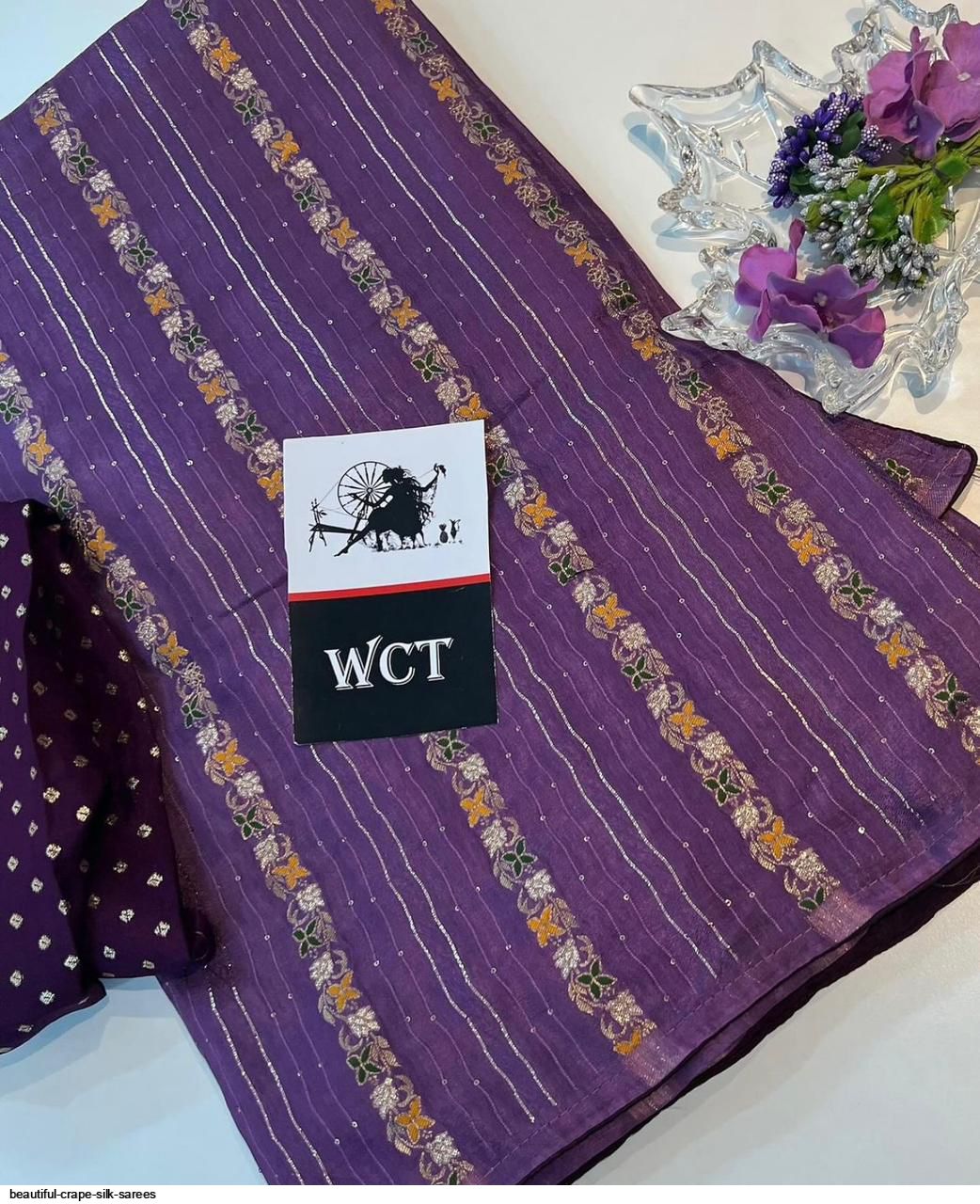 Beautiful Crape Silk SareeS