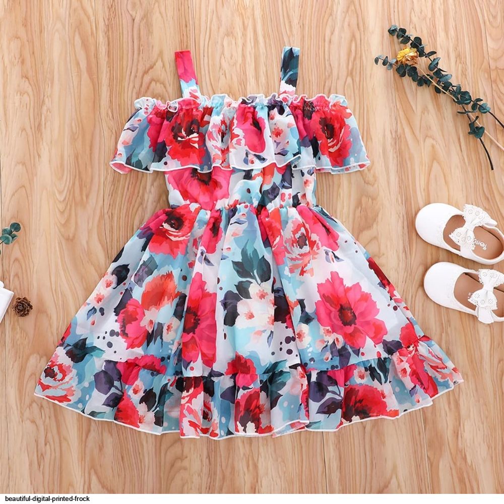 BEAUTIFUL DIGITAL PRINTED FROCK