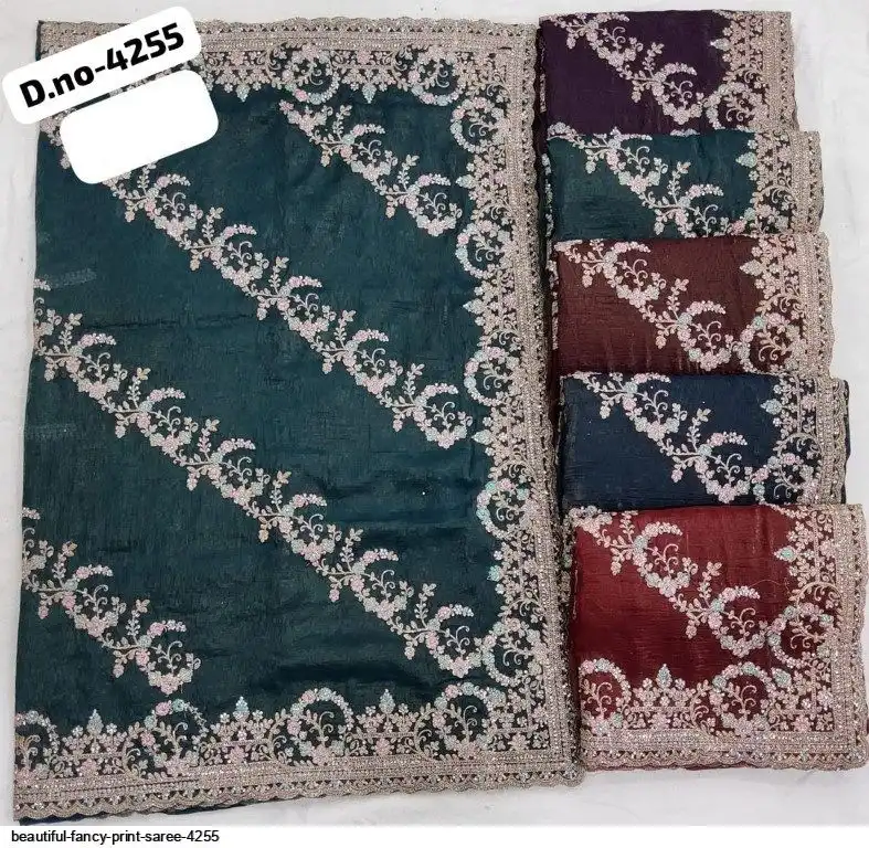 BEAUTIFUL FANCY PRINT SAREE 4255
