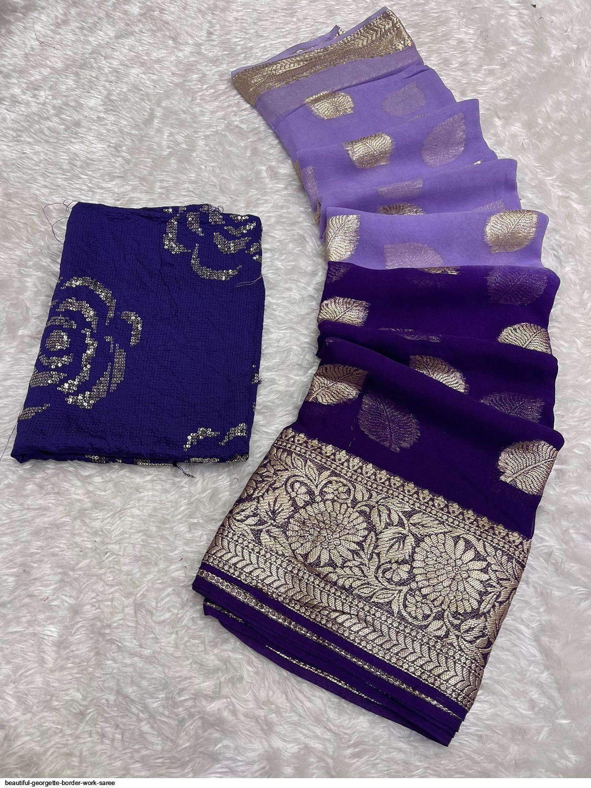 BEAUTIFUL GEORGETTE BORDER WORK SAREE