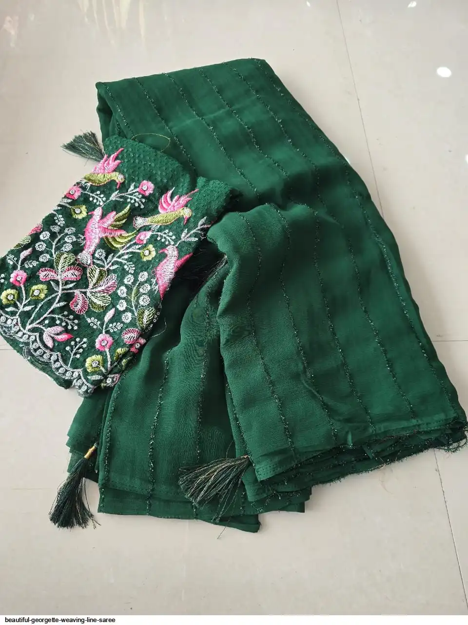 BEAUTIFUL Georgette Weaving Line Saree