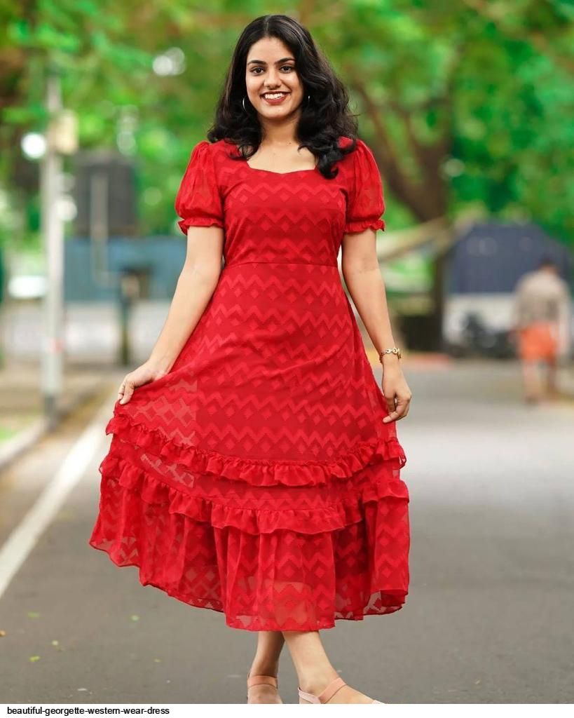 Beautiful GEORGETTE WESTERN WEAR DRESS