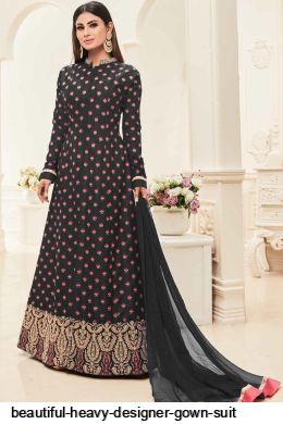 beautiful heavy designer gown suit