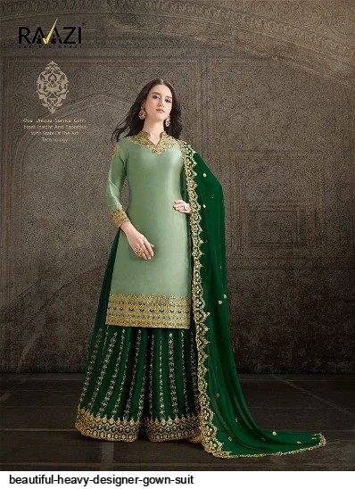 beautiful heavy designer gown suit