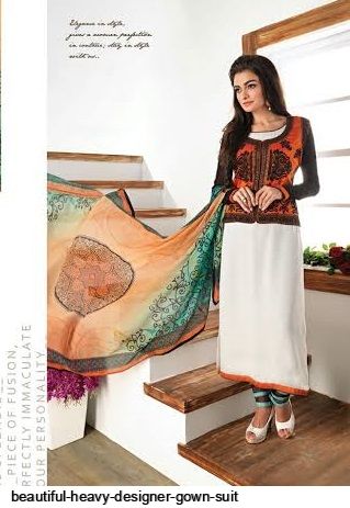 beautiful heavy designer gown suit