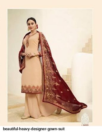 beautiful heavy designer gown suit