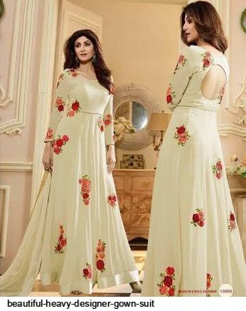 beautiful heavy designer gown suit