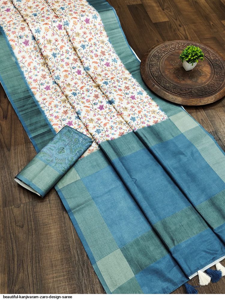 BEAUTIFUL KANJIVARAM ZARO DESIGN SAREE