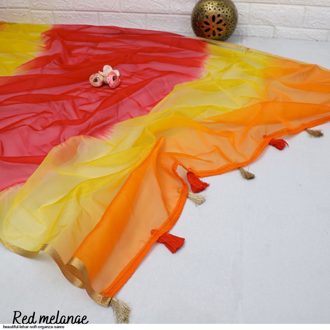 BEAUTIFUL Lehar soft organza saree