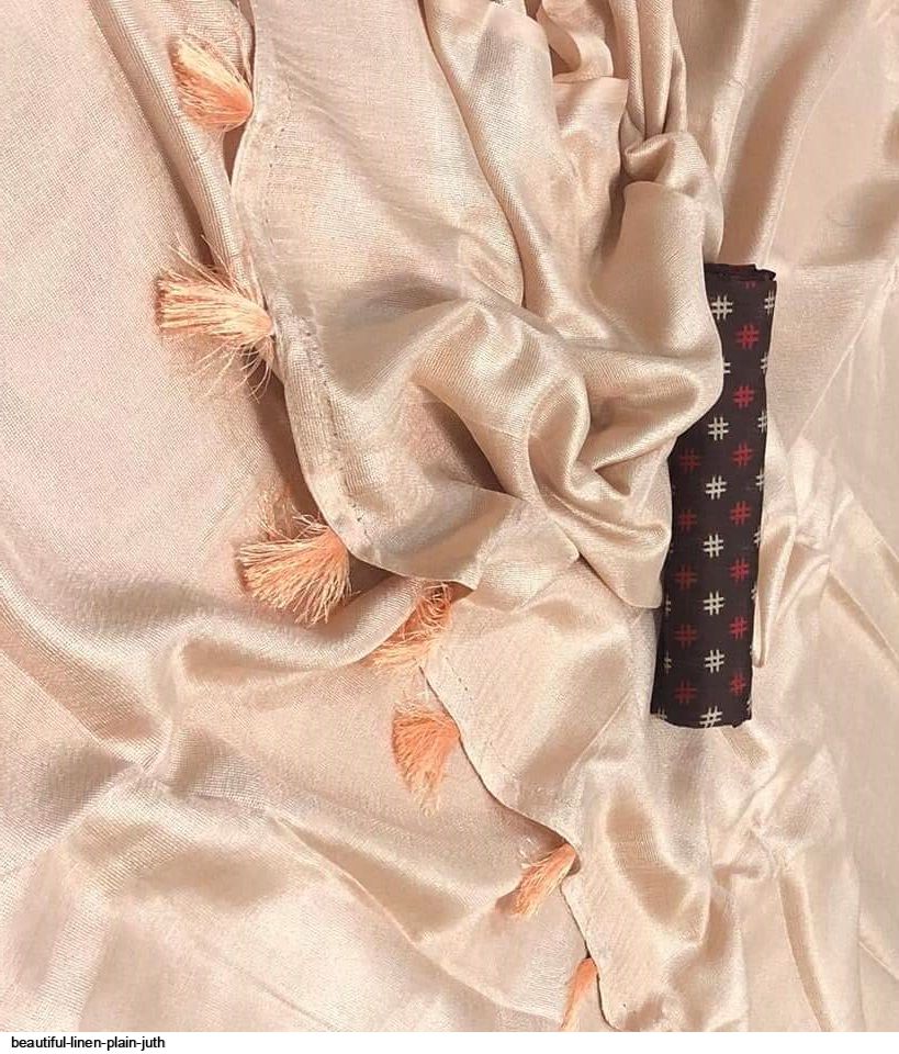 BEAUTIFUL Linen plain juth