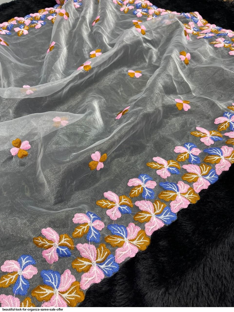 Beautiful look For organza saree SALE OFFER