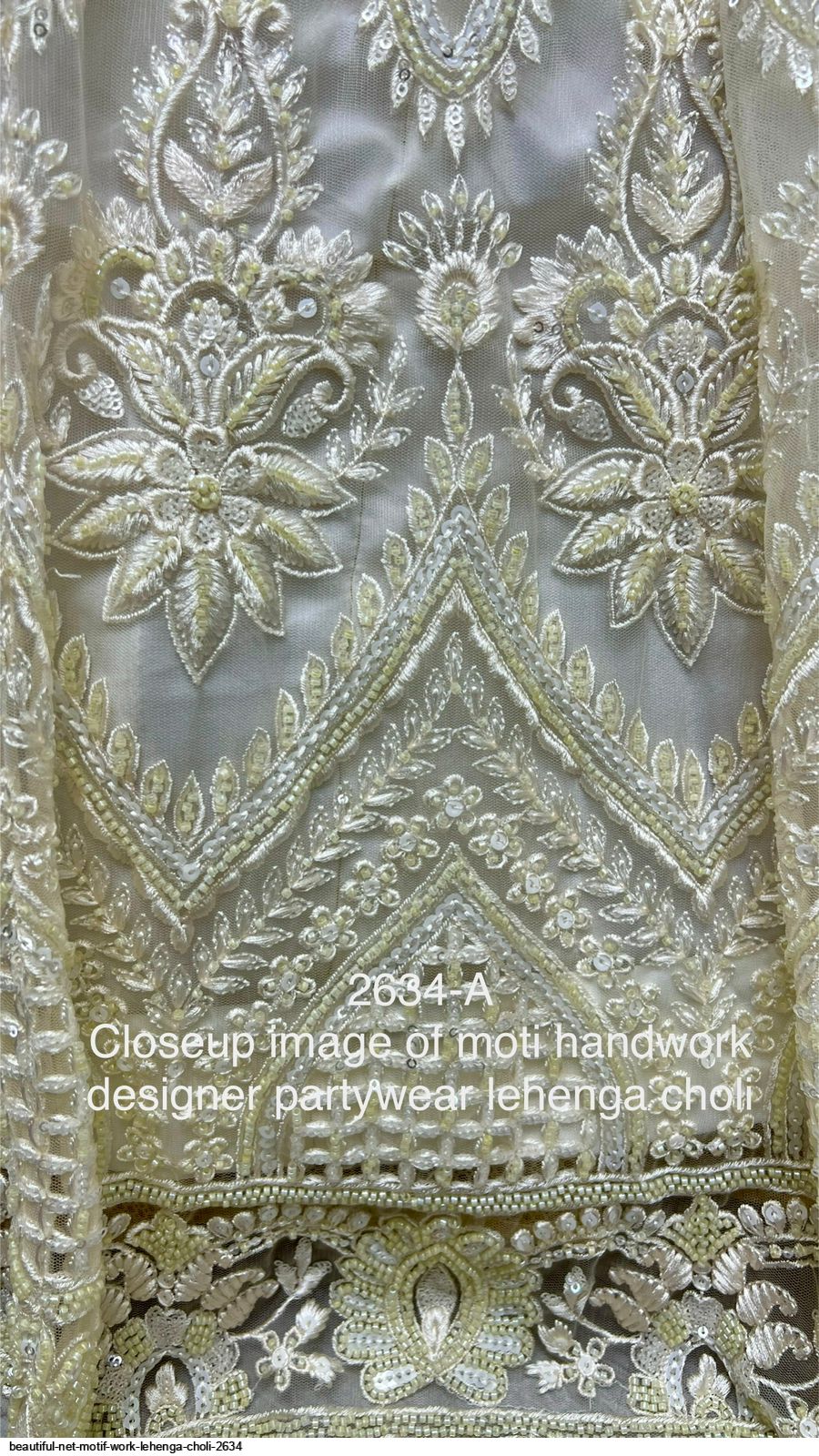 BEAUTIFUL NET MOTIF WORK LEHENGA CHOLI 2634