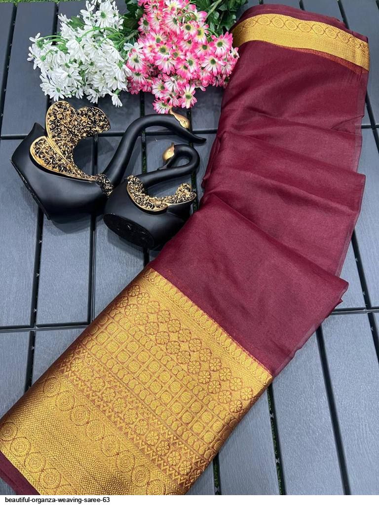 BEAUTIFUL ORGANZA WEAVING SAREE 63