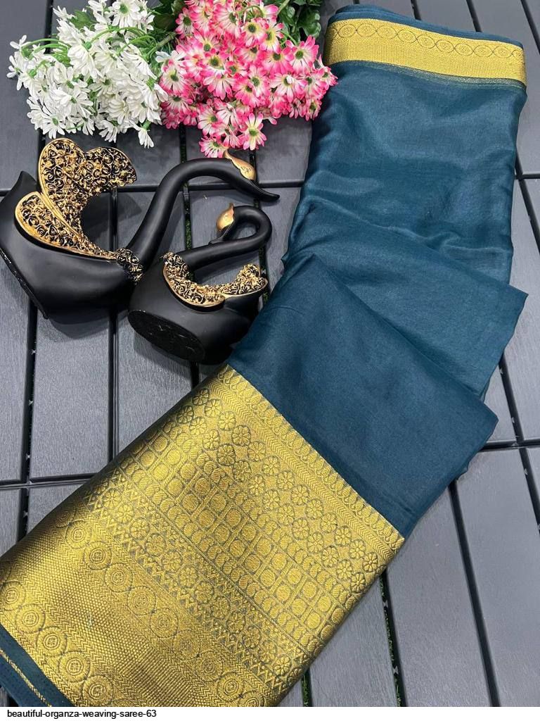 BEAUTIFUL ORGANZA WEAVING SAREE 63
