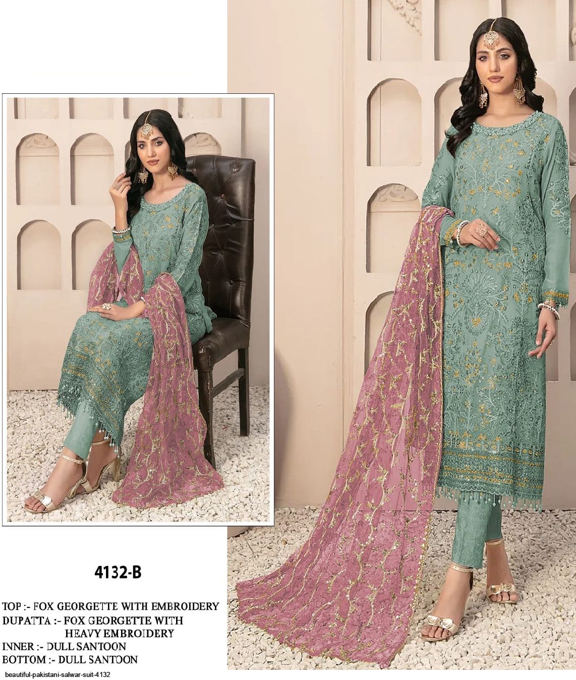 BEAUTIFUL PAKISTANI SALWAR SUIT 4132