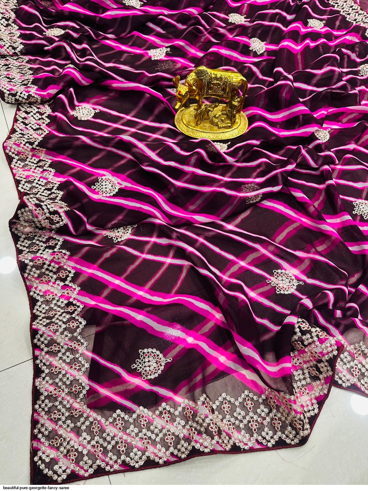 beautiful Pure Georgette fancy Saree