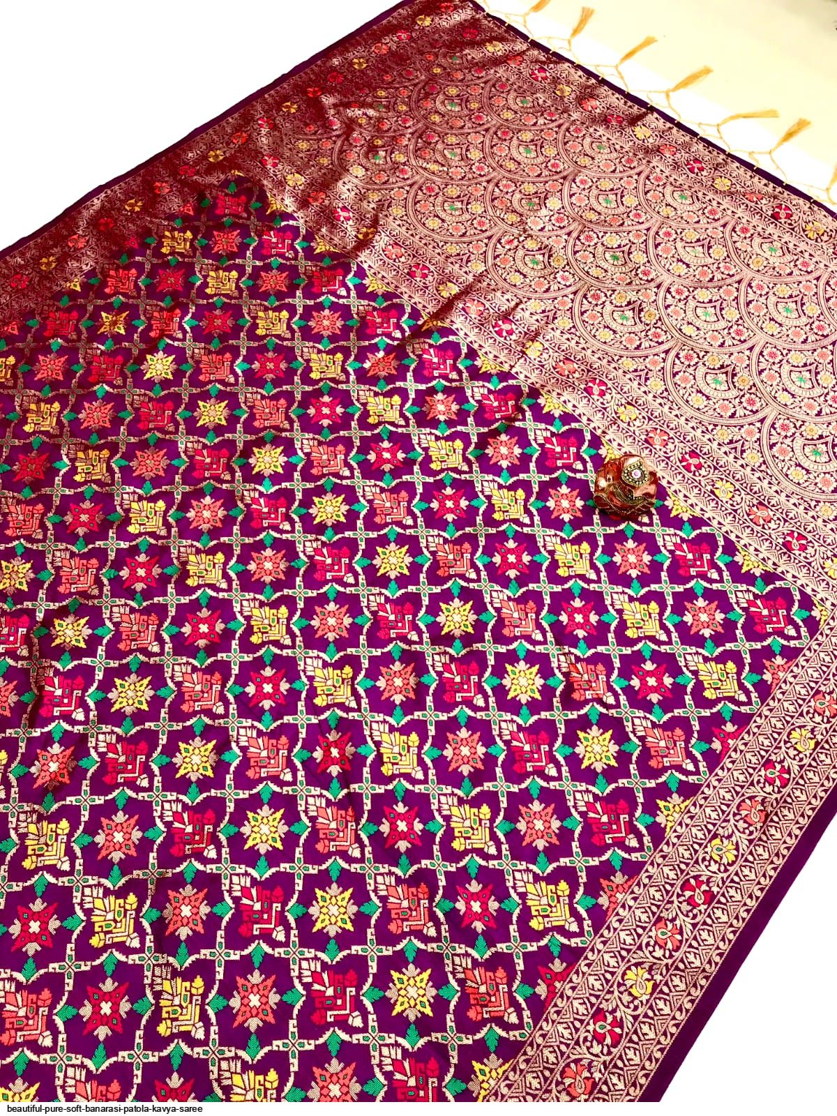 BEAUTIFUL PURE SOFT BANARASI PATOLA KAVYA SAREE